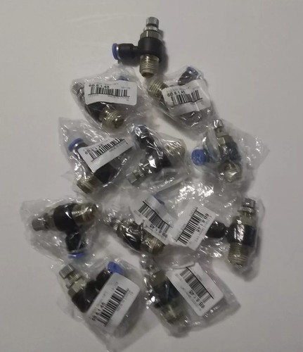 4mm-1/4 Pneumatic Speed Flow Controller Elbow Push in Fitting, Lot of ...