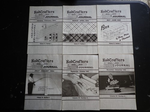 Lot Of 6 RodCrafters Fishing Rod Journals 1993 Year January To December ...