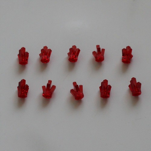 LEGO x 10 Trans-Red Rock 1 x 1 Crystal 5 Point treasure gem | eBay