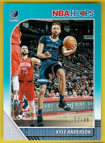 2019-20 NBA Hoops 275 Kyle Anderson Teal Parallel 17/49 Minnesota ...