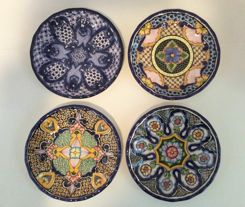 Pottery Barn DEL SOL Melamine Salad Plates ~ Mixed Set of 4 ~ New with ...