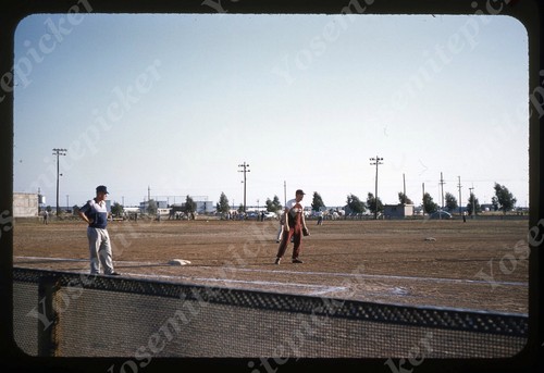 SL96 Original Slide 1950's Red Kodachrome Military handsome baseball ...