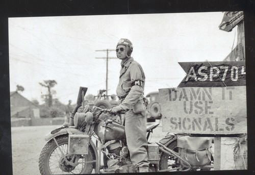 REAL PHOTO MILITARY US ARMY MP MOTORCYCLE POLICE POSTCARD COPY | eBay