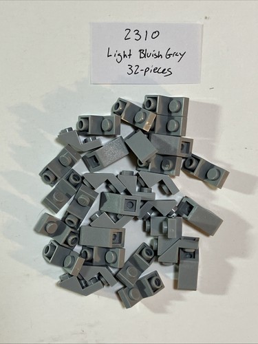 Lego Part 2310: inverted 2 x 1 slope 45 - Light Bluish Gray - 32 Pieces ...