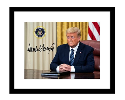Donald Trump 8x10 Signed photo print oval office desk make America ...