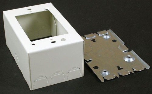 Wiremold V5744S, 300 V, Ivory, Deep, Raceway Switch and Receptacle Box ...