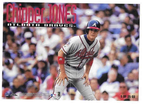 CHIPPER JONES (Atlanta) 1998 FLEER SPORTS ILLUSTRATED MINI-POSTER #5GS ...