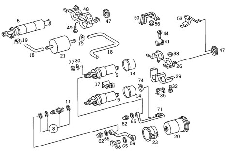 Mercedes-Benz 0024772701 Genuine OEM Factory Original Fuel Filter for ...