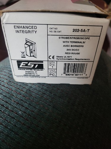 EST EDWARDS 202-5A-T INTEGRITY SYNCHRONIZED FIRE ALARM STROBE NOB | eBay