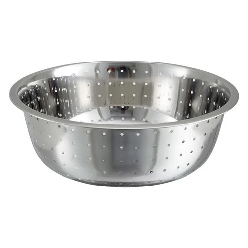 Winco Stainless Steel Chinese Colander with 5mm Holes, 15-Inch Diameter ...