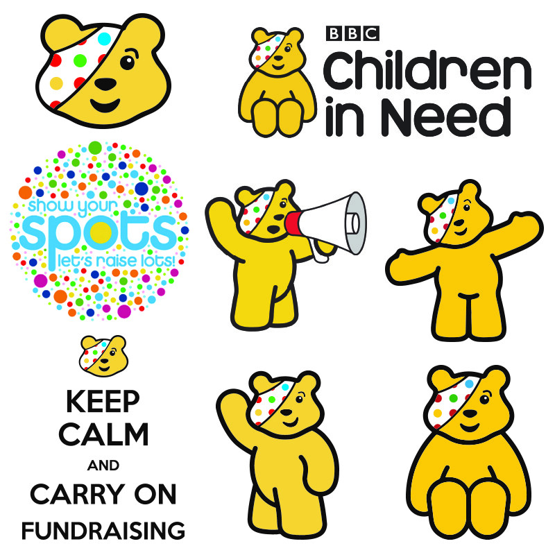 Children In Need 2023 Pudsey Logo Charity Fundraiser Iron On Tshirt ...