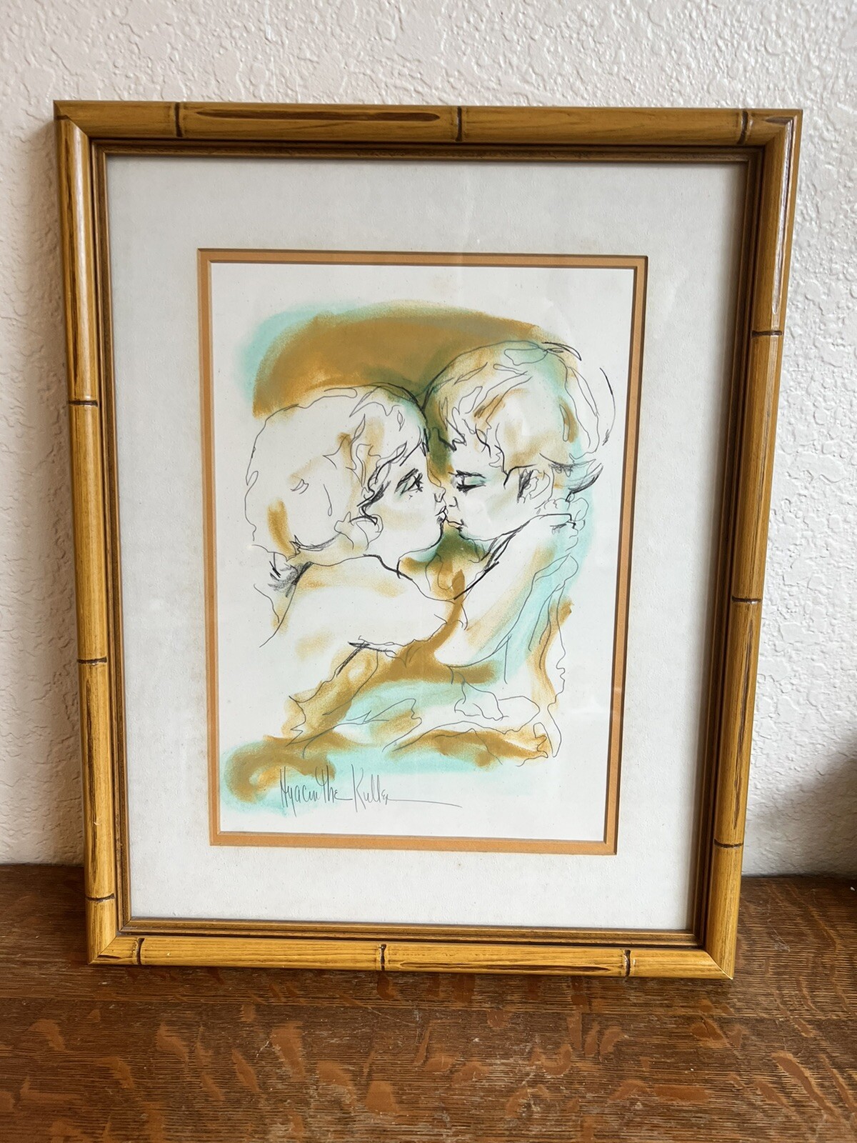 HYACINTHE KULLER BARON Boy With Balloon COLORED LITHOGRAPH SIGNED ...