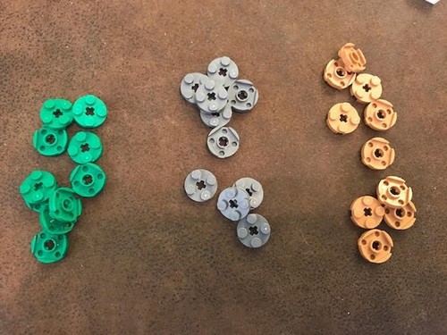 Lego 2x2 round plate x10 - you choose color dark gray/light brown/green ...