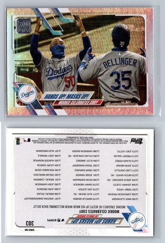 2021 Topps #303 Hands Up! Masks Up! Los Angeles Dodgers | eBay