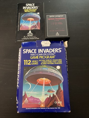 Atari 2600 Space Invaders Game with Box and Instructions | eBay