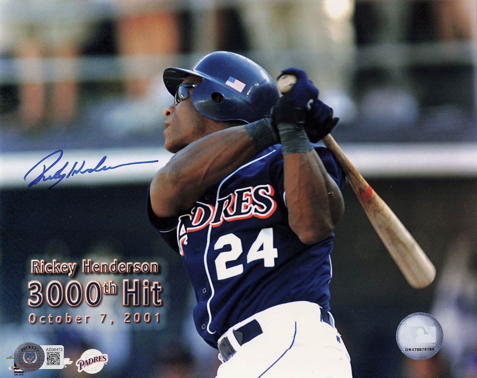 Rickey Henderson Autographed Memorabilia | Signed Photo, Jersey ...