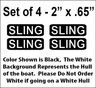 Set of 4 - 2" x .65" Sling Boat Decals #2 | eBay
