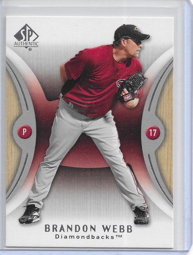 2007 SP Authentic Baseball Brandon Webb Card # 6 Arizona Diamondbacks ...