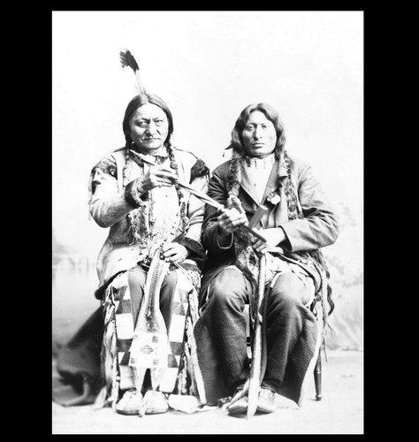 1884 Chief Sitting Bull PHOTO with One Bull,St Paul, Battle of Little ...