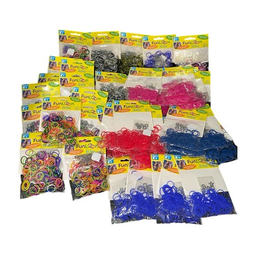 FunLoom Loom Bands Huge Lot Multicolor Silicone Bands Ages 8+ New ...