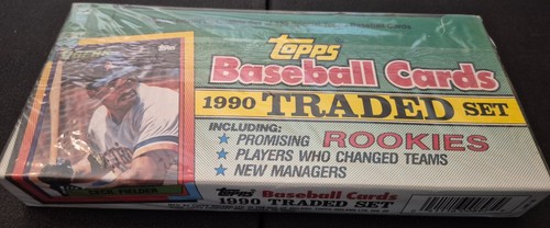 1990 TOPPS TRADED BASEBALL CARD COMPLETE BOX SET OF 132 CARDS FACTORY ...