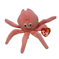Inky the Octopus - Grey, With Mouth - Beanie Babies - Beaniepedia