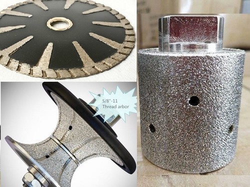 1" Full Bullnose Router Bit stone Concrete 1 3/8" Grinding Drum Convex ...