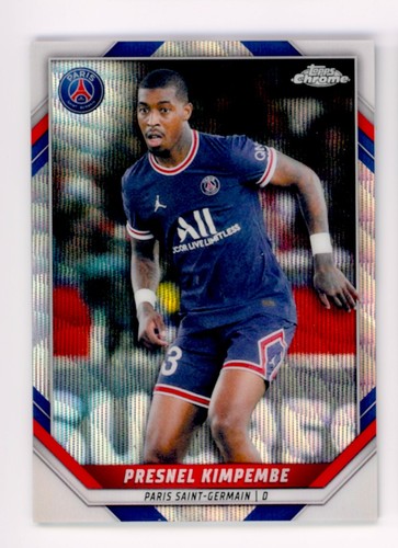 2021-22 Presnel Kimpembe Topps Chrome PSG Set Wave Refractor Soccer ...