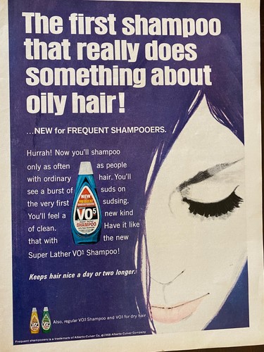 VO5 Shampoo, Full Page Vintage Print Ad | eBay
