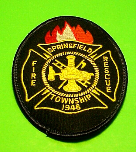 SPRINGFIELD TOWNSHIP OHIO 1948 OH 4 1/4" FIRE DEPT. PATCH FREE SHIPPING ...