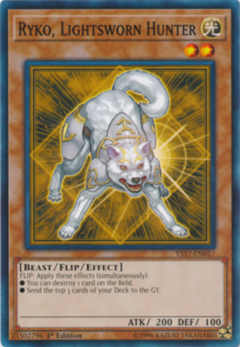 Ryko, Lightsworn Hunter YS17-EN017 Common Near Mint 1st X 1 YUGIOH CARD ...