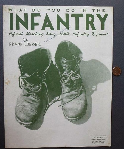 1943 World War II Era 264th Infantry Regiment Sheet Music Black Panther ...