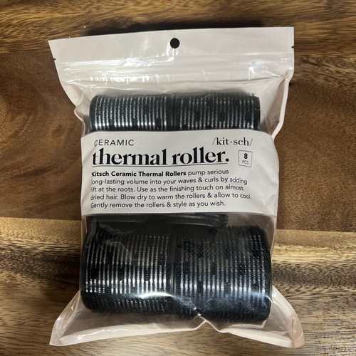 Kitsch Ceramic Thermal Hair Rollers 8 Count 3 Sizes Self-Gripping ...
