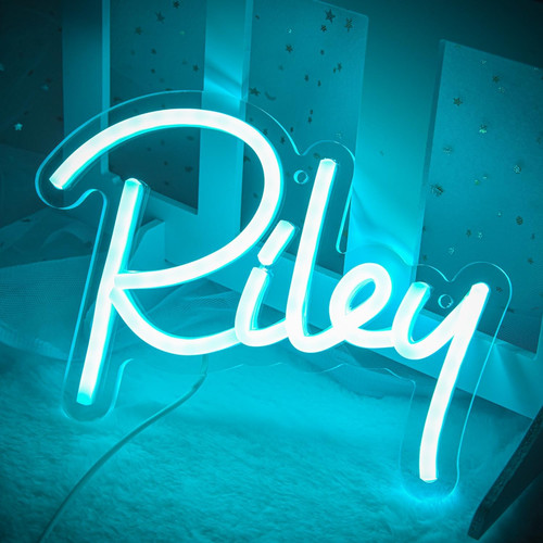 Riley Name Neon Sign,LED Name Neon Light for Kids Bedroom,Birthday ...