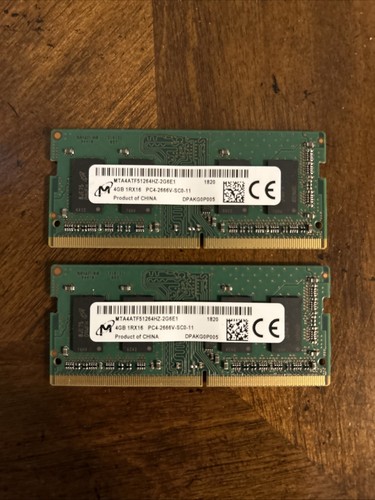 MICRON 8GB (2X4GB) PC4-2666V DDR4 LAPTOP RAM MTA4ATF51264HZ-2G6E1 | eBay