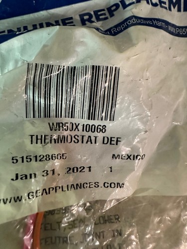 GE WR50X10068 Defrost Thermostat 852664532911| eBay