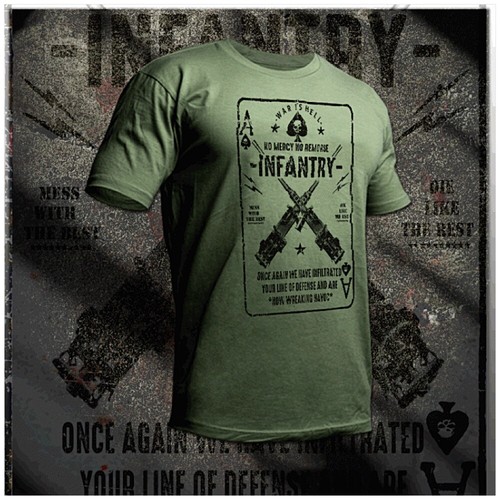 Infantry t-shirt 50 Calibers crossed Combat Specialist Infantryman ...