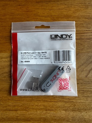 Lindy USB Port Blocker Pack of 4 with Key White | eBay