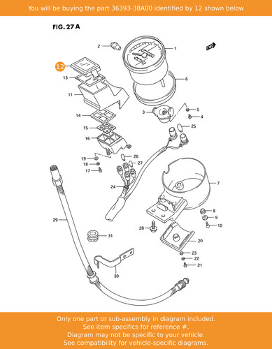 NOS SUZUKI 1986-93 INTRUDER 1400 800 750 NOS PILOT BULB LENS 36393 ...