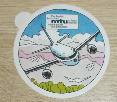 Alter Aufkleber | Sticker MTU Antriebe - Flugzeug #1 | eBay.de