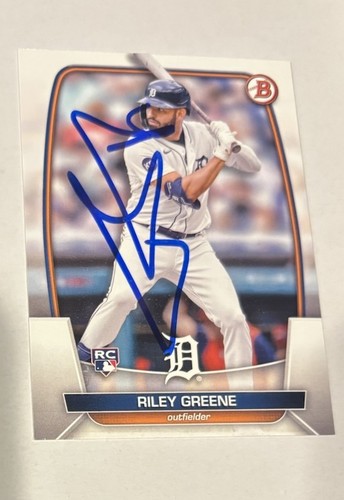 Riley Greene Signed 2023 Bowman Rookie Card Tigers Autograph | eBay