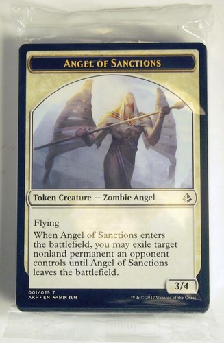 MTG AMONKHET SEALED TOKEN PACK W/ GIDEON OF THE TRIALS EMBLEM 25 CARDS ...