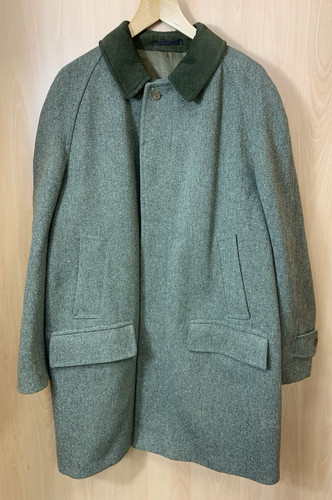 Grenfell Derby Tweed Green Wool Raglan Overcoat Trench Jacket Coat Size ...