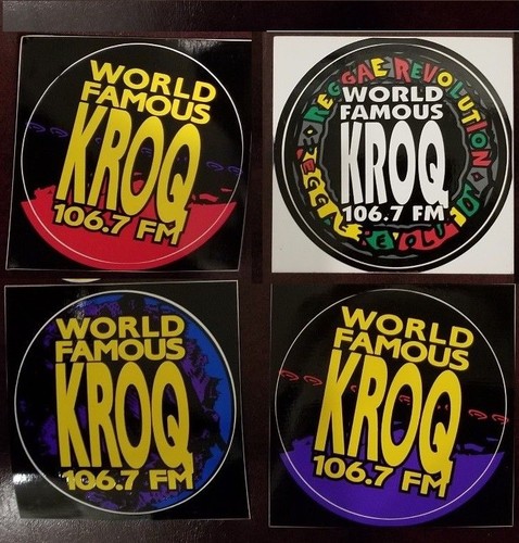 90s vintage kroq 106.7 new sticker set rare collection - Set of 4 | eBay