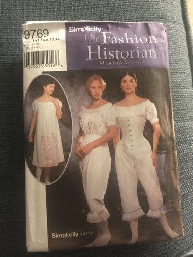 New Simplicity Misses Civil War Undergarments Pattern 9769 Size 6-8-10 ...
