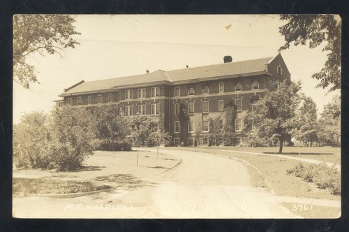 RPPC MITCHELL SOUTH DAKOTA SD HOSPITAL BUILDING VINTAGE REAL PHOTO ...