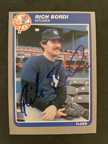 1985 Fleer SIGNED: Rich Bordi, YANKEES #U-8 | eBay