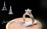 Silver SP Paris The Eiffel Tower Engagement Wedding Ring RS28 | eBay