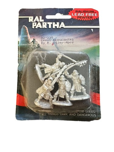 Ral Partha Miniatures Chaos Berserkers Vintage New NOS Figures 02-235 ...