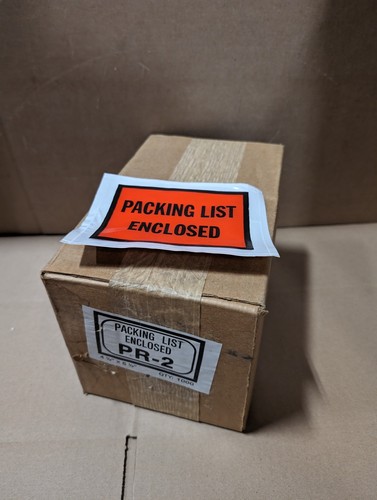 Box of (1,000) 4-1/2" x 5-1/2" Clear Packing List Enclosed Pouches ...